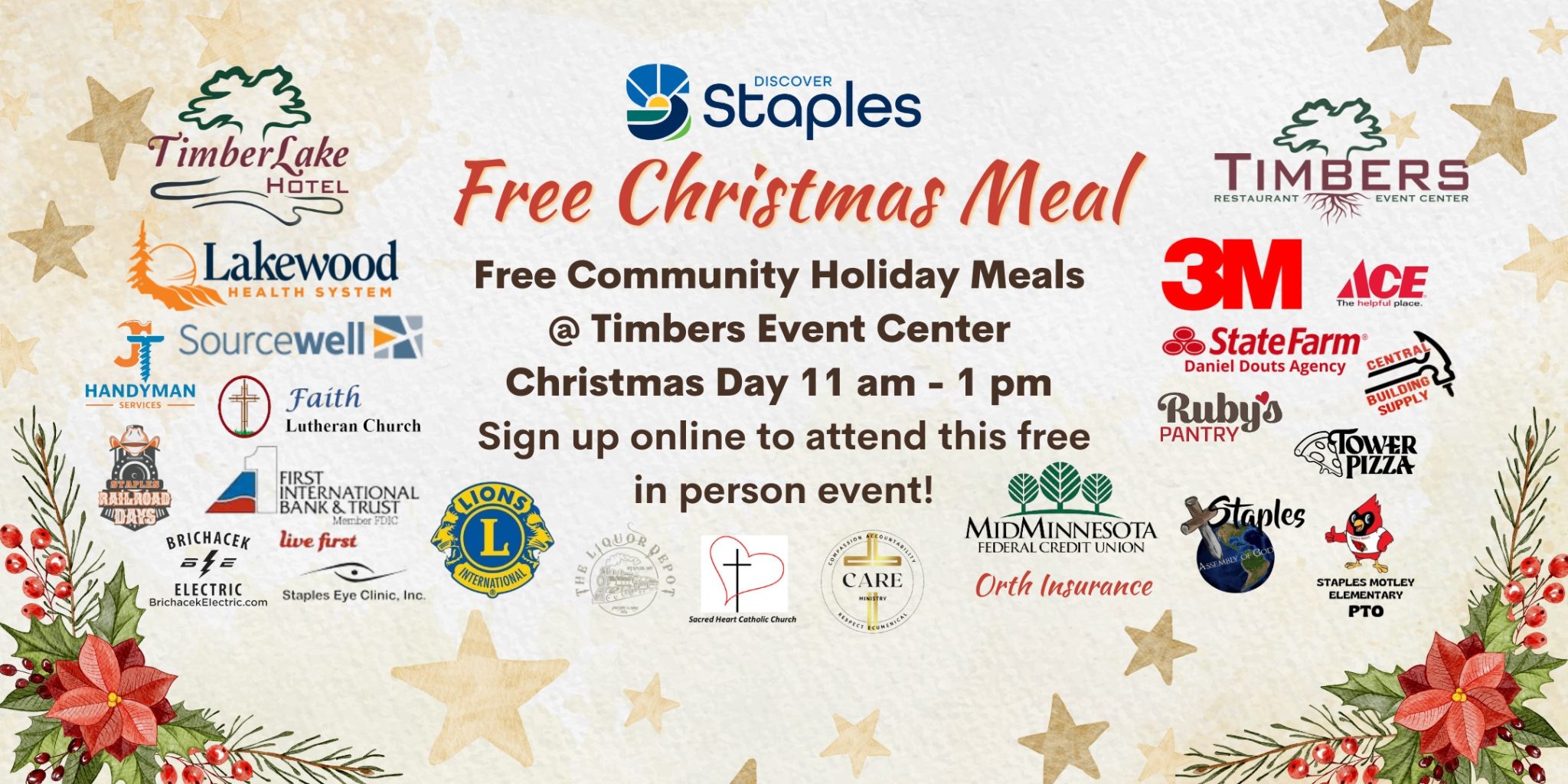 Free Community Christmas Meal - Discover Staples